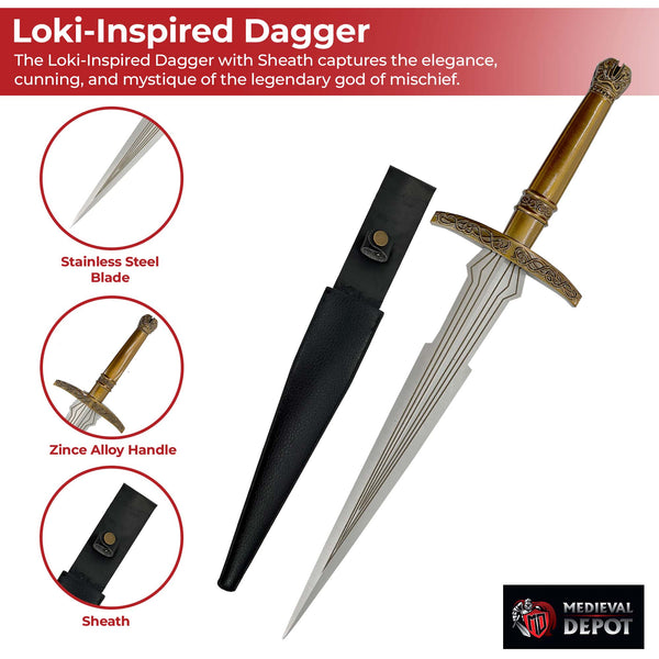 Loki-Inspired Dagger with Sheath – Domestic Platypus