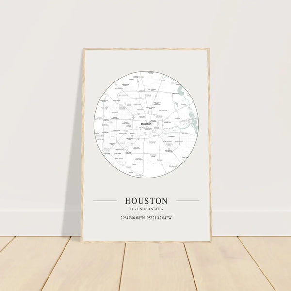 Houston, Texas, United States - Minimalist Map Poster – Domestic Platypus