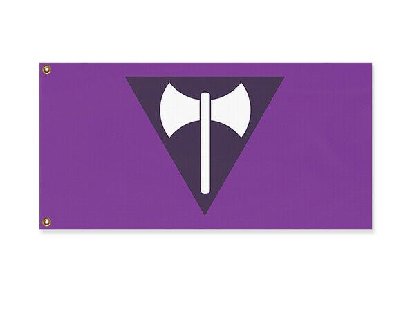 Labrys Pride Flag - Classic Lesbian Feminist Axe Pole Banner, Purple ...
