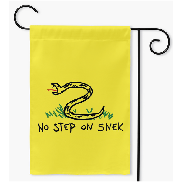 No Step on Snek (drawn version) Meme Yard Flag – Domestic Platypus