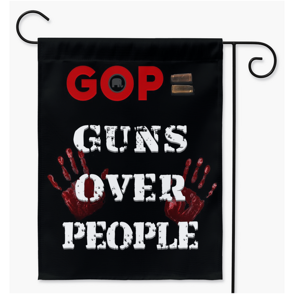 GOP: Guns Over People Yard Flags / Protest Banner – Domestic Platypus