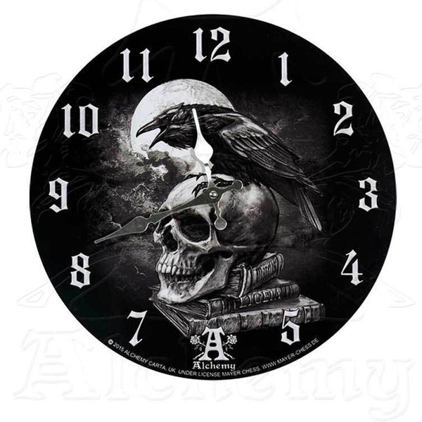 Poe's Raven Wall Clock, Alchemy Gothic – Domestic Platypus