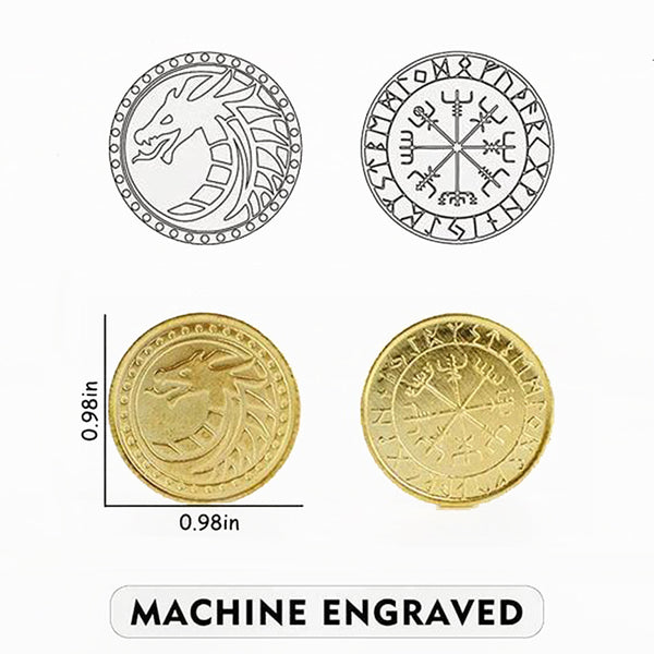 Black Dragon Leather Coinpurse and Metal Coins (50) for DND RPG COSPLAY ...