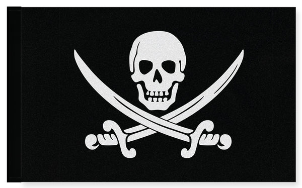 Calico Jack Pirate Jolly Roger Flag, Jack Rackham Skull Crossed Swords ...