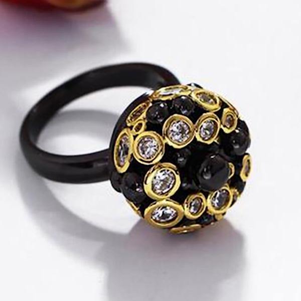Dark Carnival Black BIshop Cocktail Ring - Black Gold Gothic Fashion ...