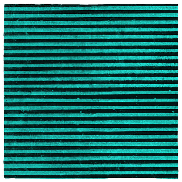 Black and Teal Grunge Gothic Pinstripe Bandana, Distressed Stripe 24in ...