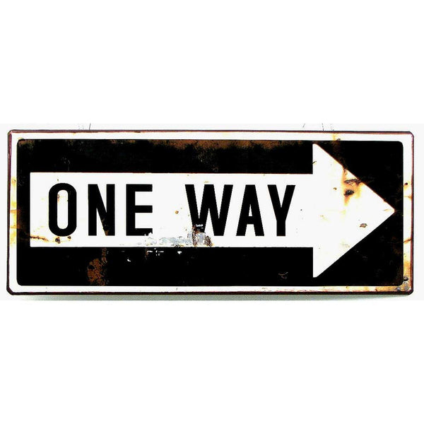 Vintage Style ONE WAY Arrow Road Sign – Domestic Platypus