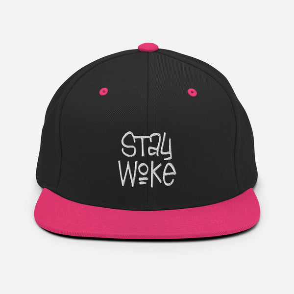 Stay Woke 3D Embroidered Snapback Cap – Domestic Platypus