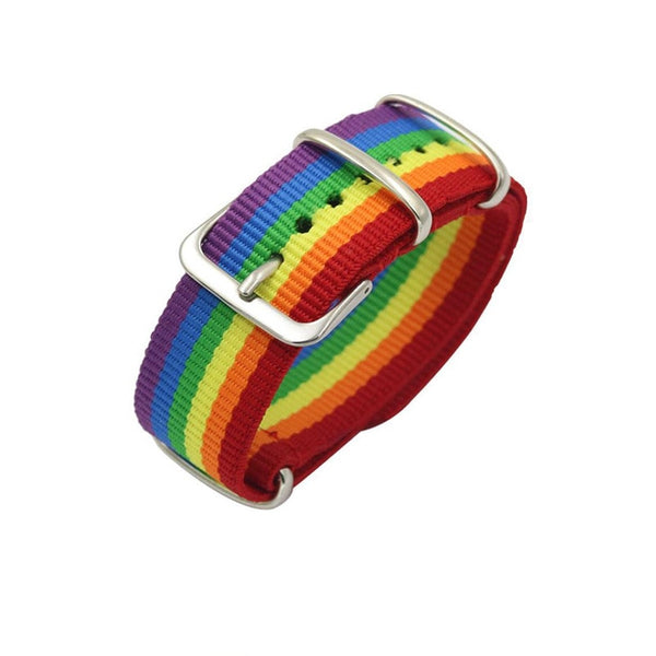 LGBTQ Pride Rainbow Wrist Strap Bracelet with Buckle – Domestic Platypus