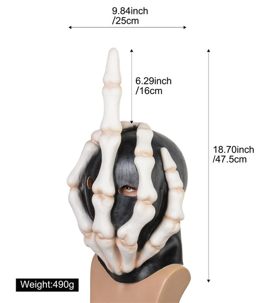 Skeleton Hand Middle Finger Mask – Domestic Platypus